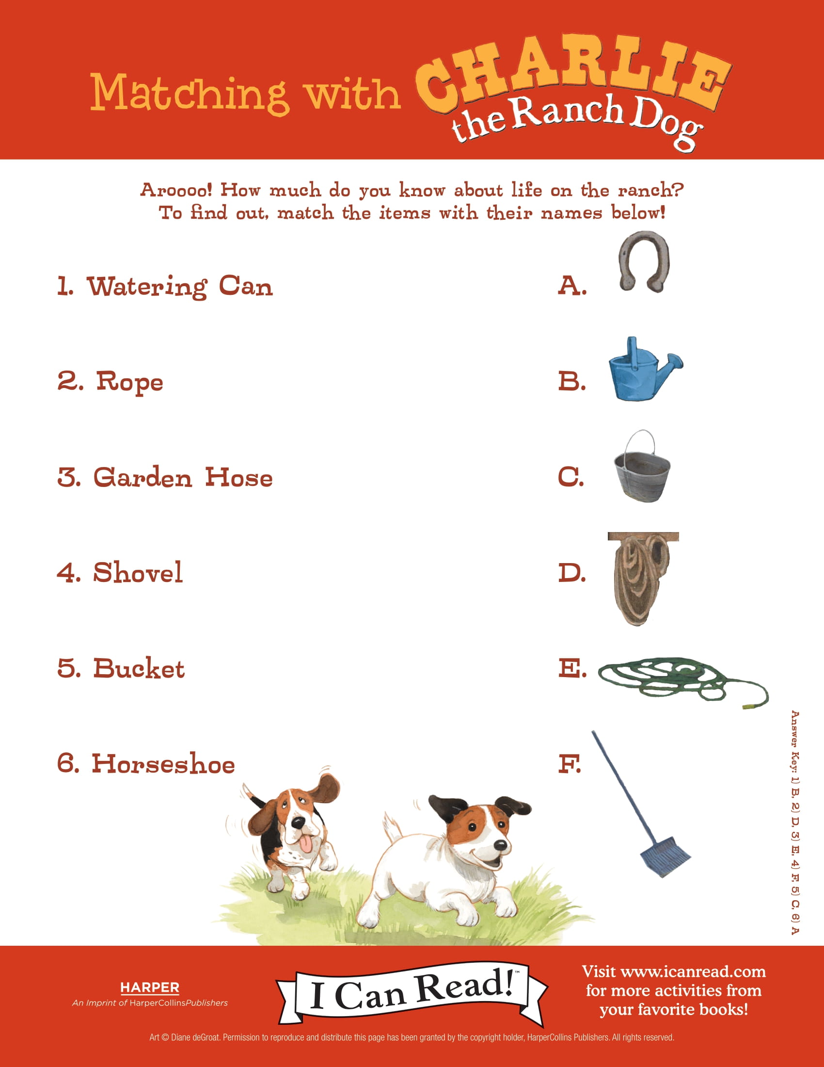 Matching with Charlie the Ranch Dog