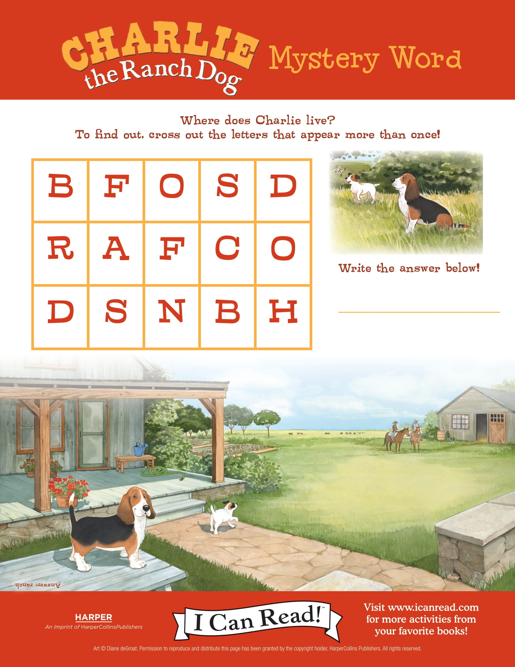 Charlie the Ranch Dog’s Mystery Word