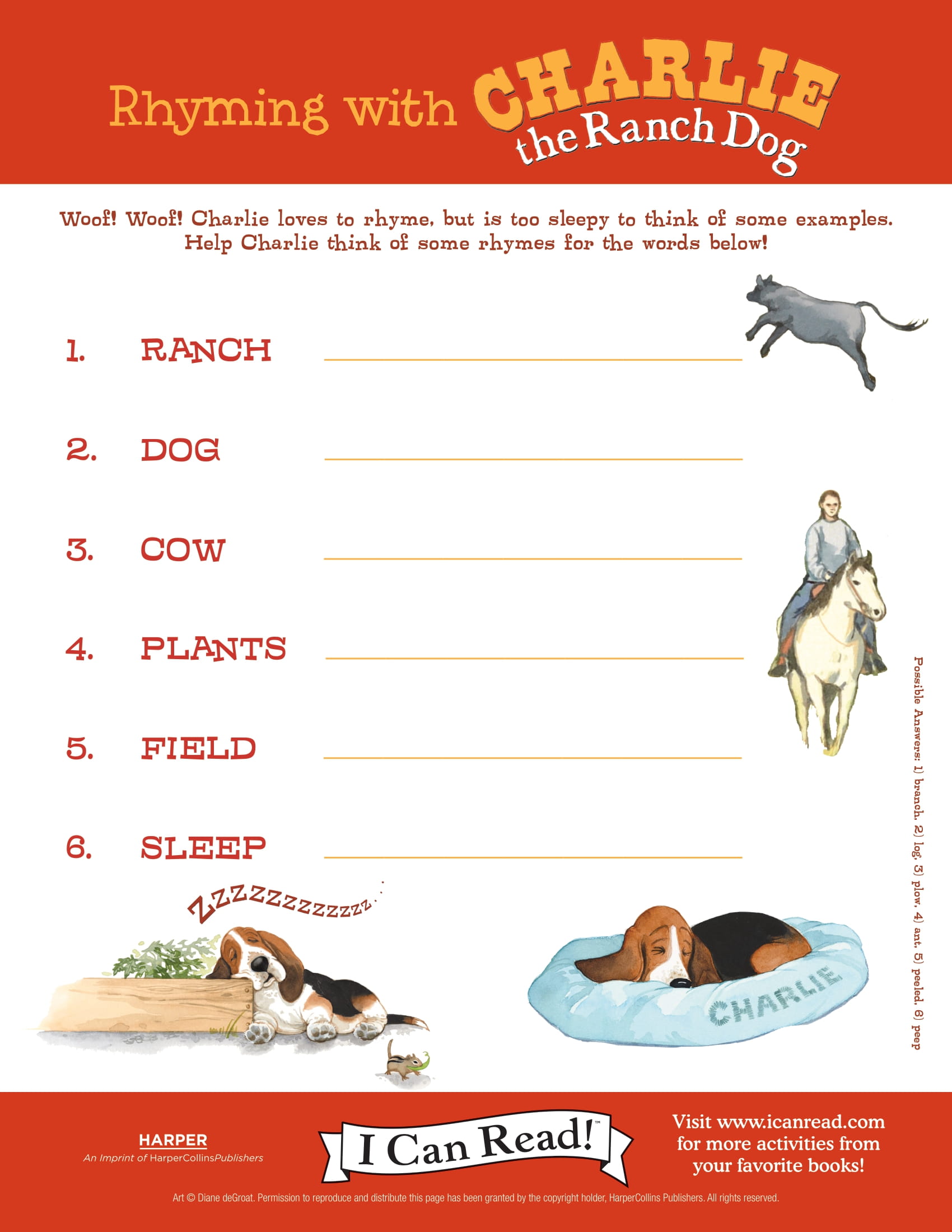 Rhyming with Charlie the Ranch Dog