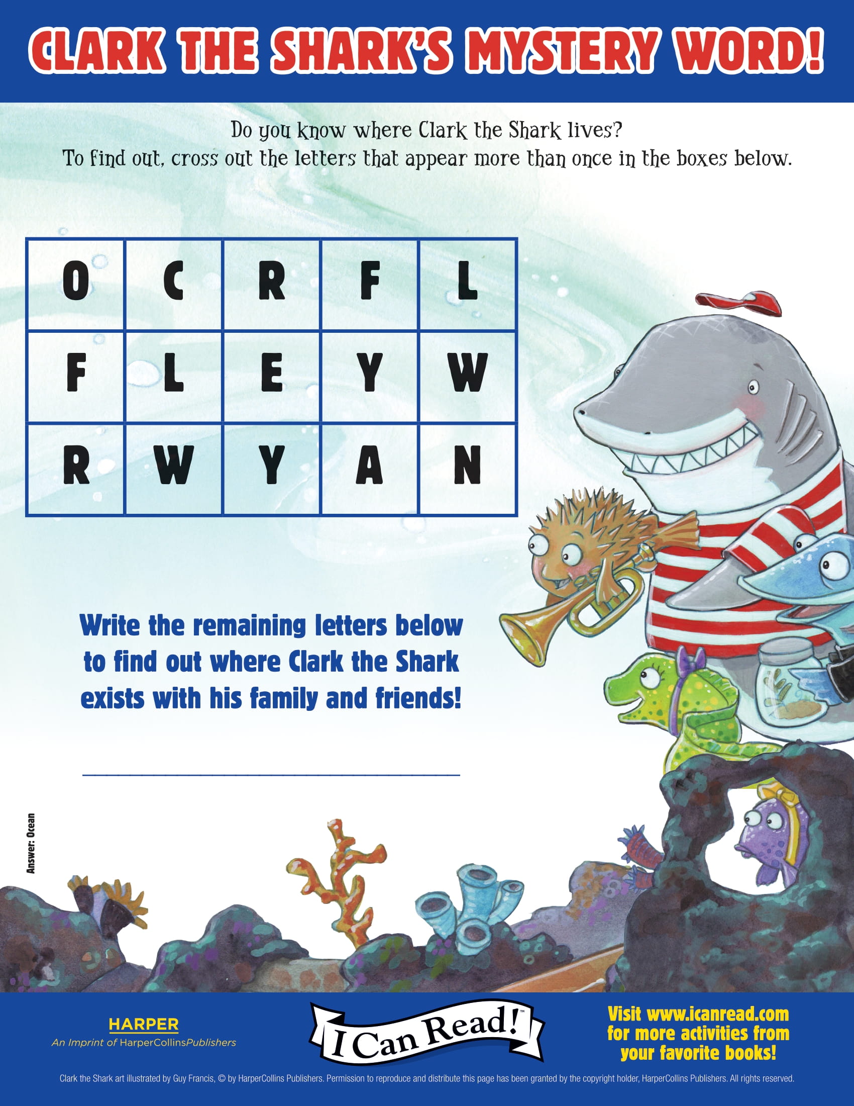 Clark the Shark’s Mystery Word
