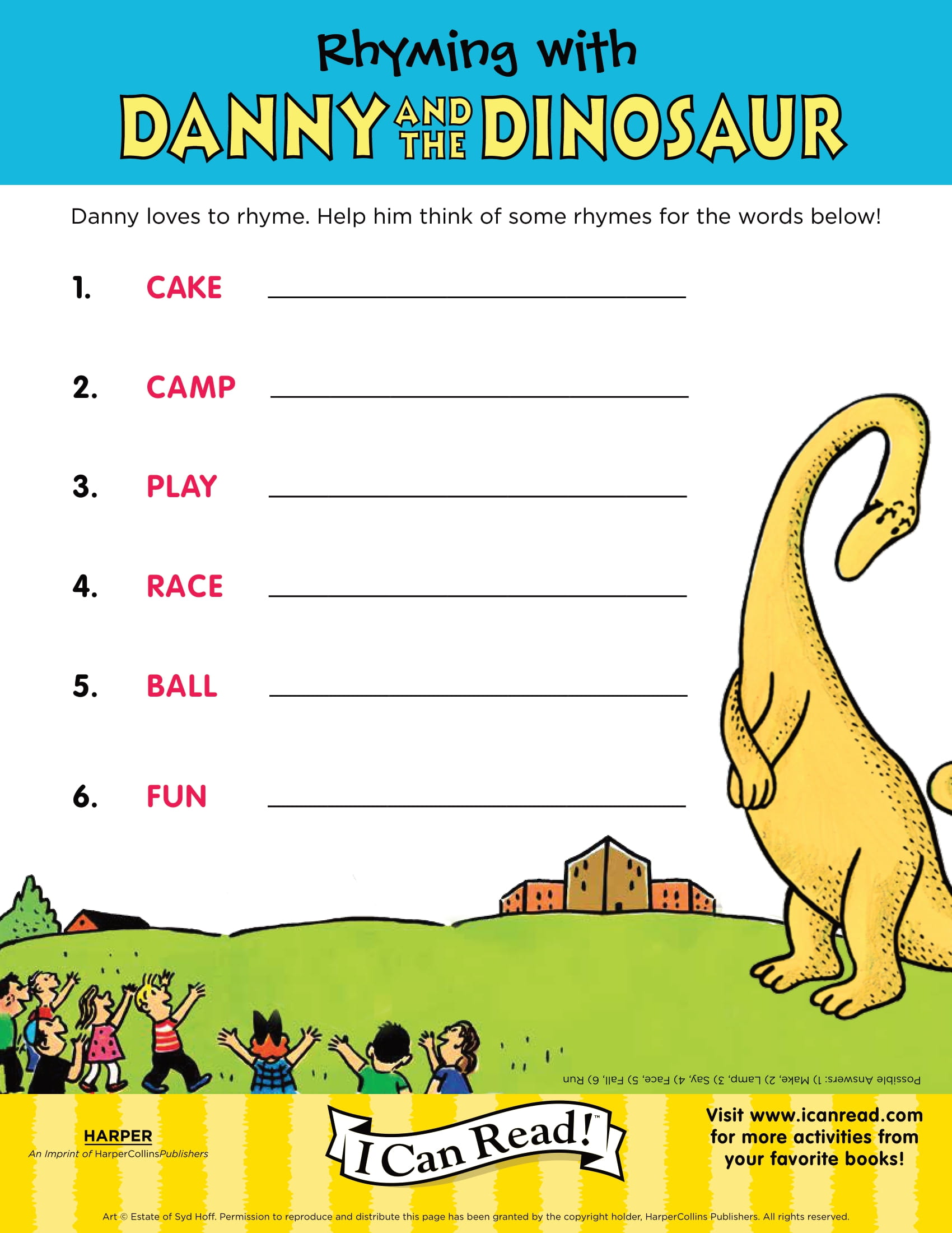 Rhyming with Danny and the Dinosaur