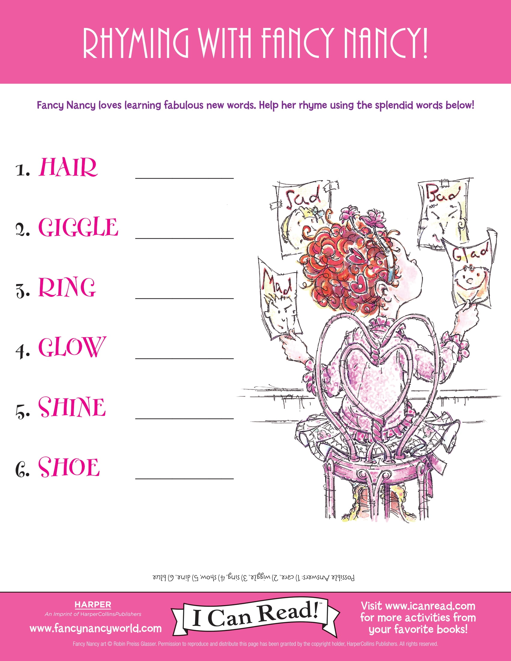 Rhyming with Fancy Nancy