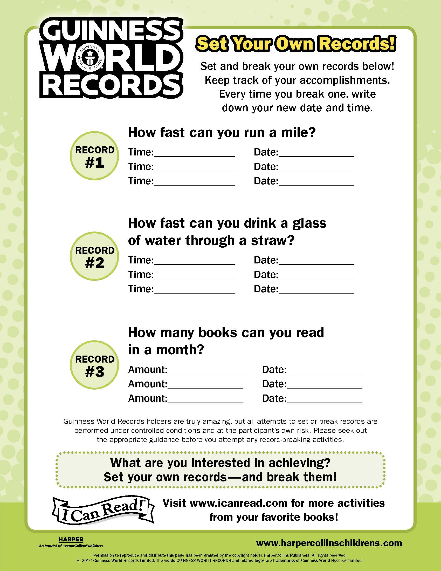 Guinness World Records: Set Your Own Records!