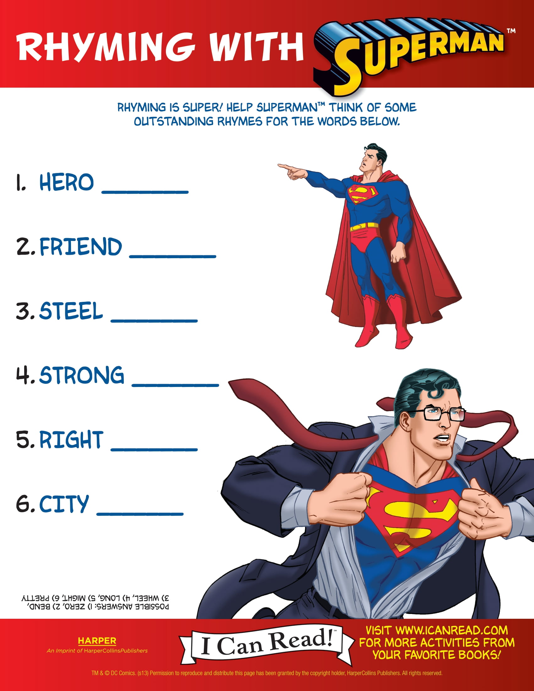 Rhyming with Superman