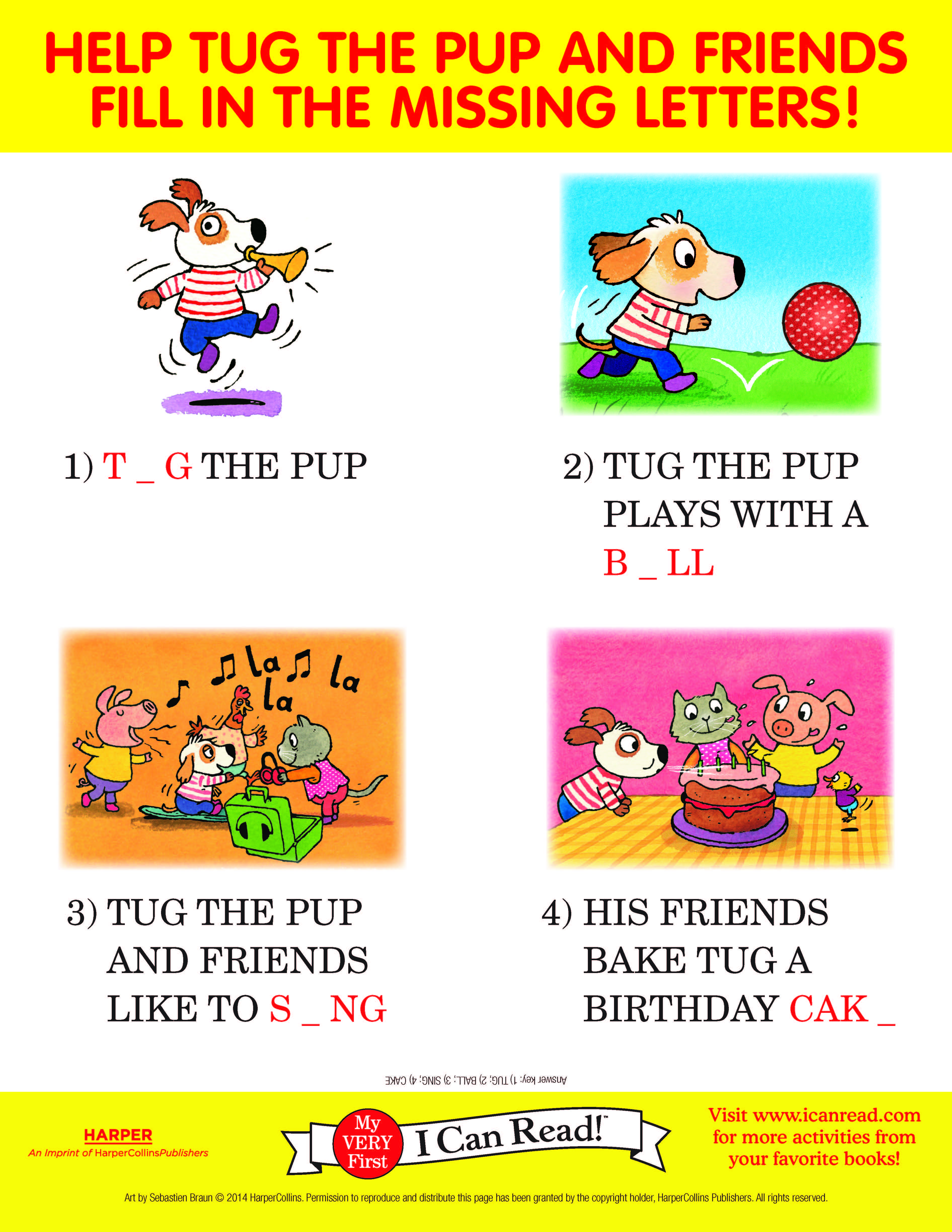 Missing Letters with Tug the Pup