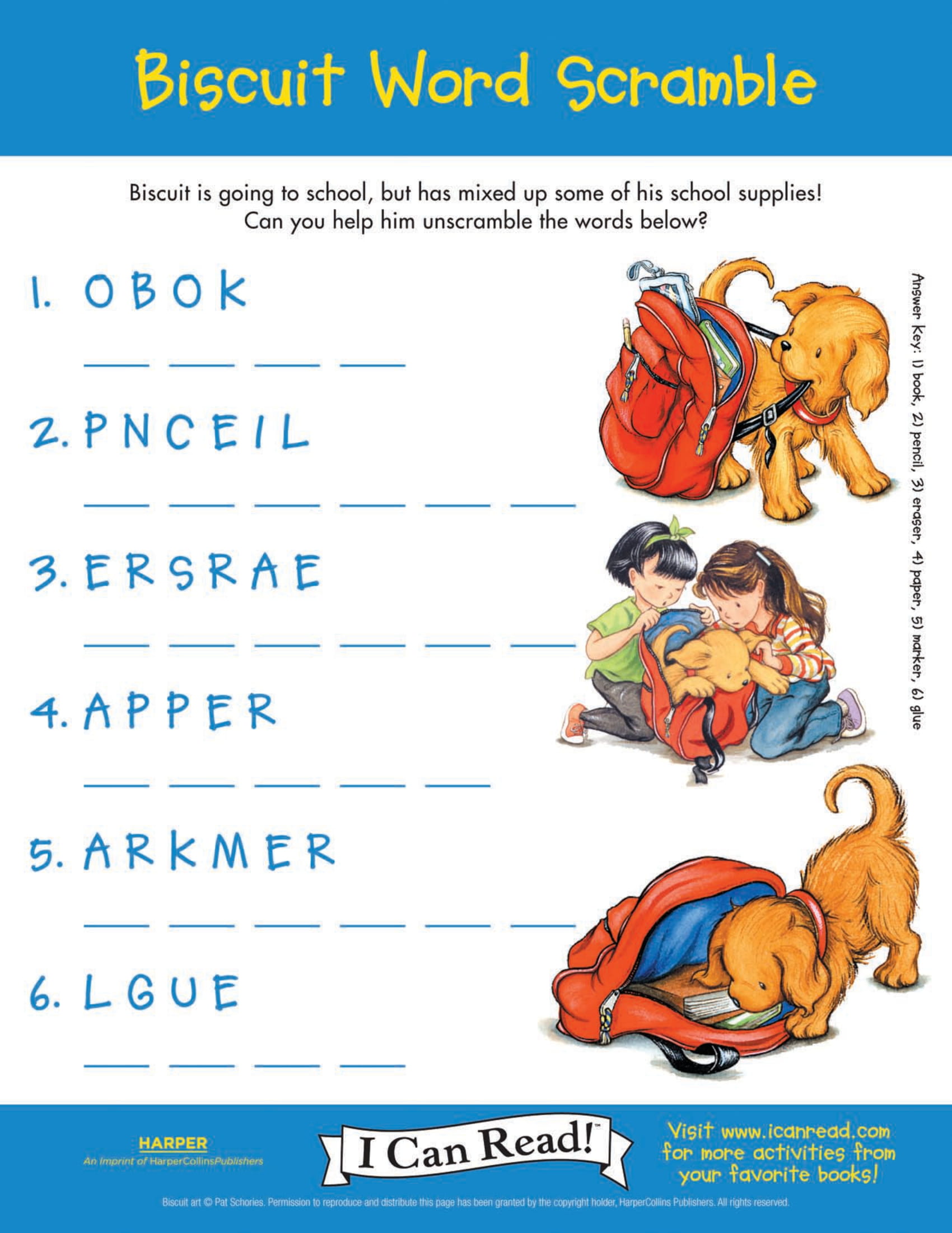 Word Scramble with Biscuit