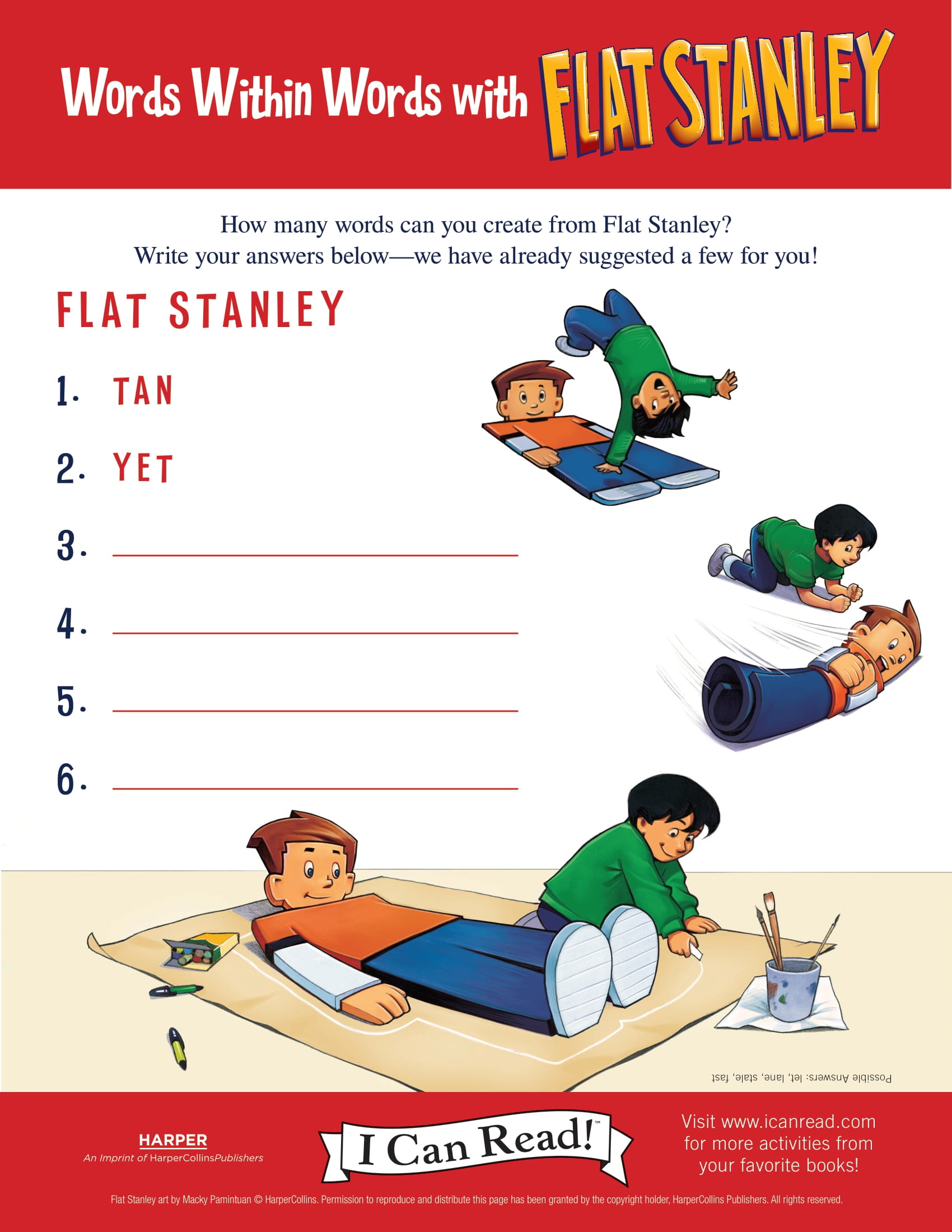 Words within Words with Flat Stanley