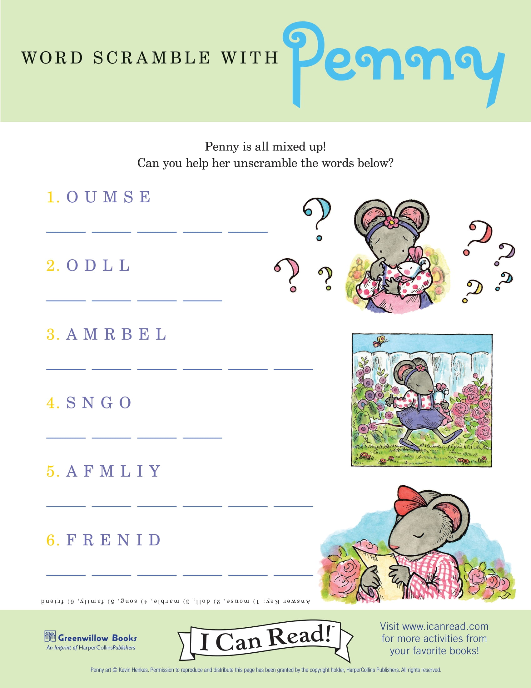 Word Scramble with Penny