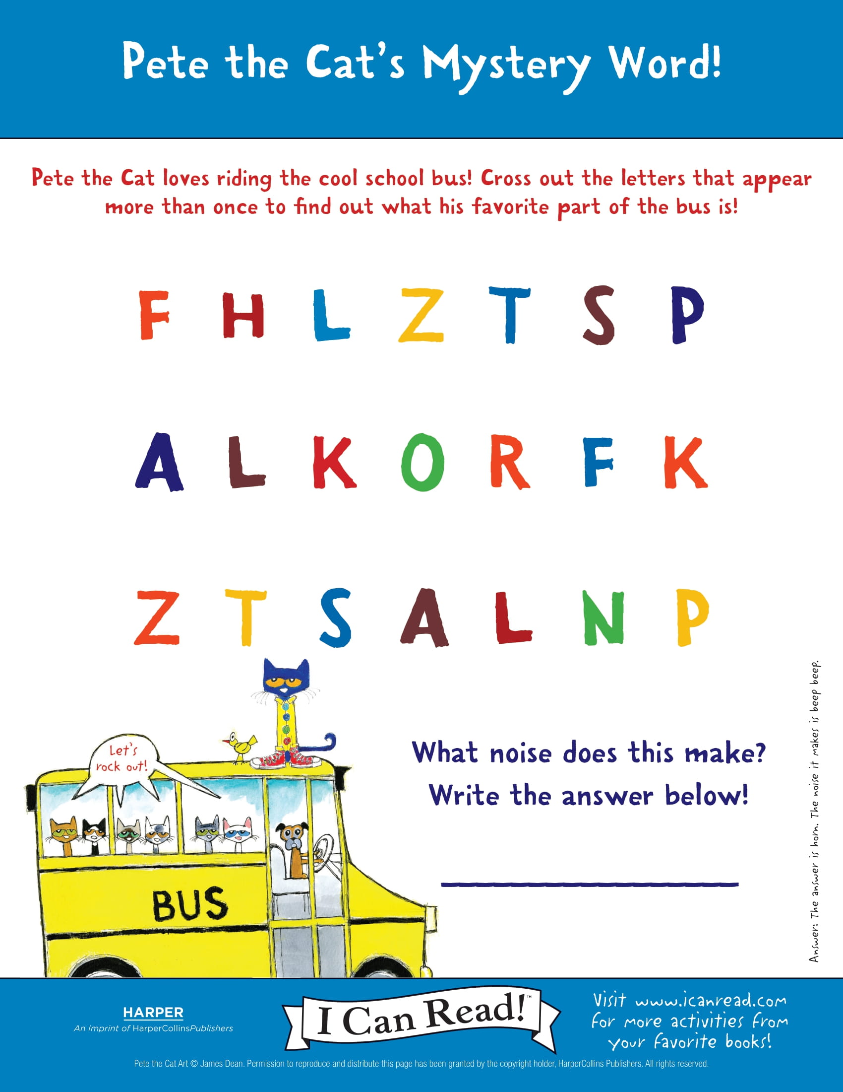 Pete the Cat’s Mystery Word
