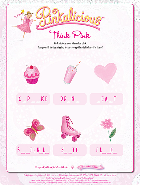 Think Pink Word Game